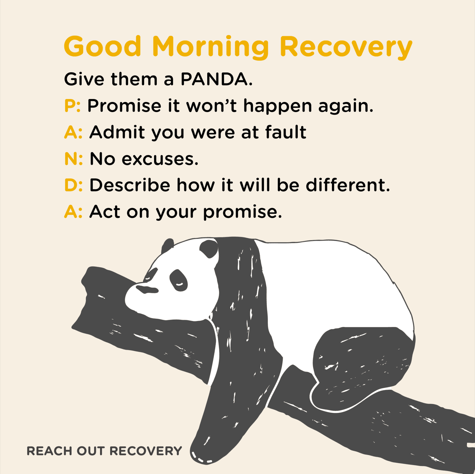 Recovery Quotes: Give A Panda - Reach Out Recovery