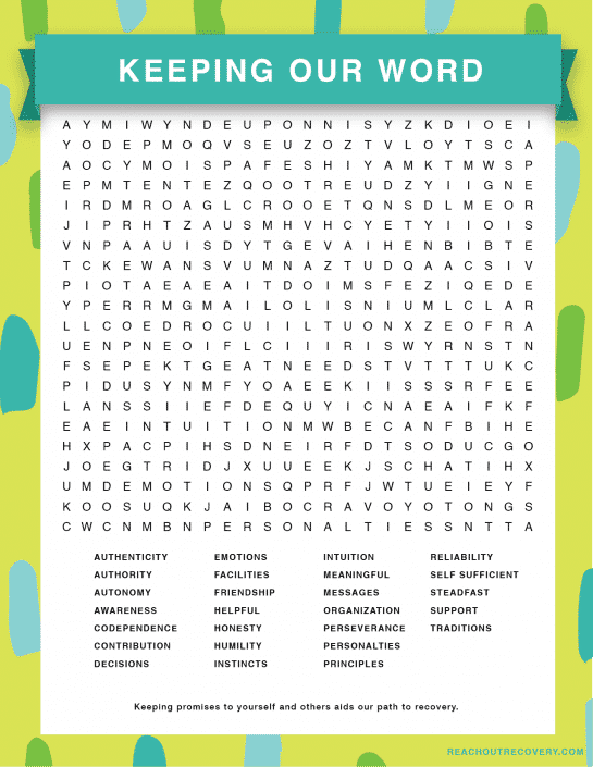 Keeping Our Word - Reach Out Recovery