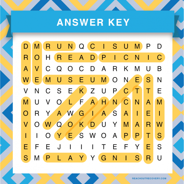 Have Fun With Recovery Words - Reach Out Recovery