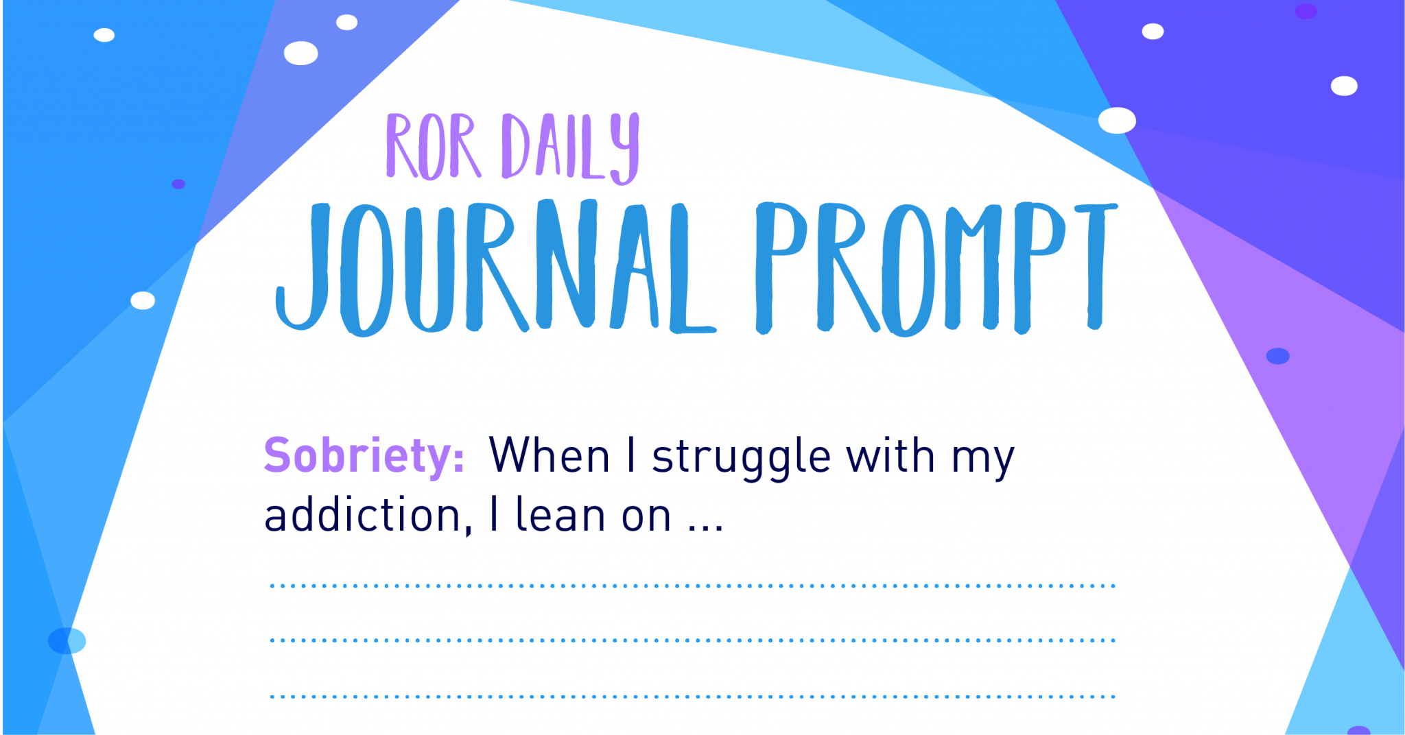 Sobriety Journal Prompt: Lean On - Reach Out Recovery