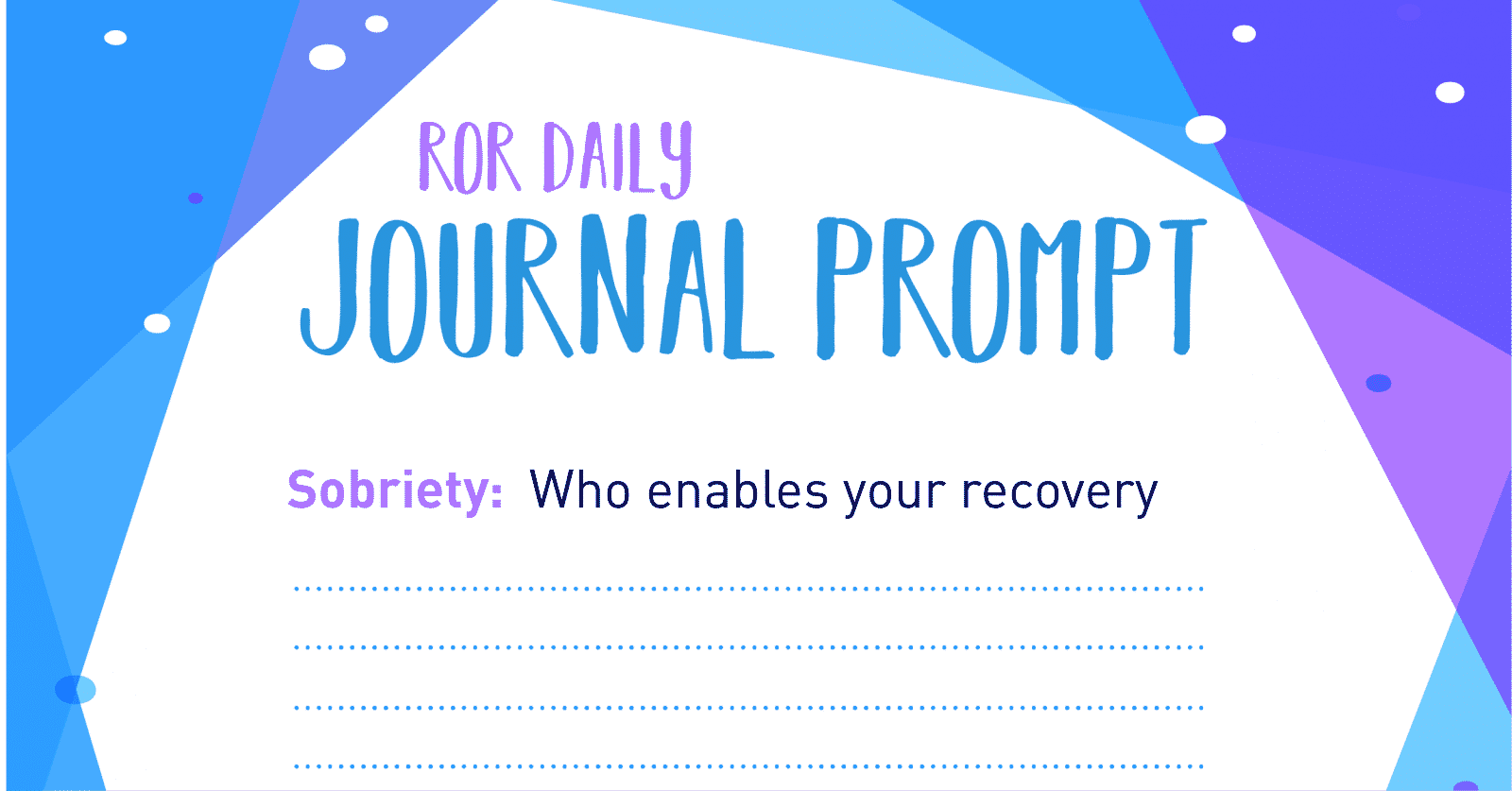 Sobriety Journal Prompt: Your Recovery Enabler - Reach Out Recovery