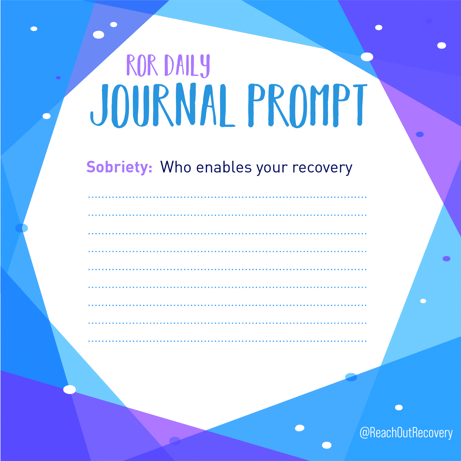 Sobriety Journal Prompt: Your Recovery Enabler - Reach Out Recovery